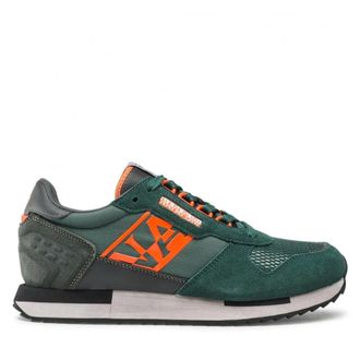 Napapijri Gr&uuml;ne Ledersneaker mit D-Ringen - - Shoes - Herren - Gr&uuml;n - 44 EU