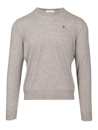 Alexander McQueen Pull Col Rond - Gris