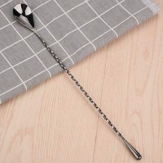 Generic Taidda Cuill&egrave;re &agrave; M&eacute;langer &agrave; Cocktail en Acier Inoxydable, Lisse et Brillante pour Remuer les Boissons, Outil Essentiel de Bar pour Barman, Convient p
