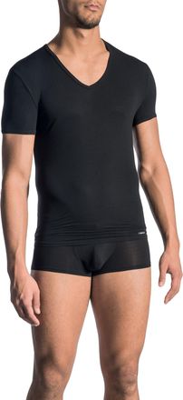 Olaf Benz Herren T-Shirt schwarz Mikrofaser/Funktion unifarben