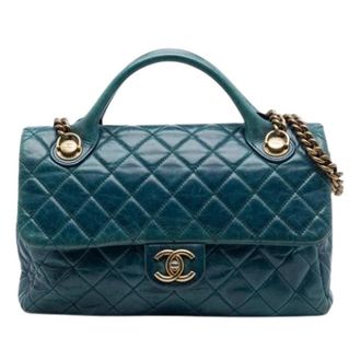 Chanel Pre-owned Quilted Leather Satchel - - Pre-owned - Damen - Blau - ONE SIZE