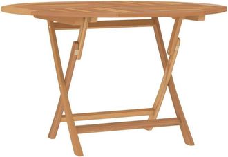 vidaXL Table pliable de jardin &Oslash; 110x75 cm bois massif de teck vidaXL