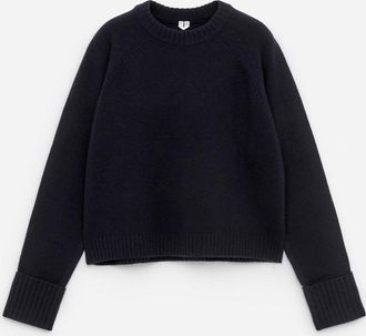 Arket Wollpullover Mit Umgeschlagenen &Auml;rmeln -Blau
