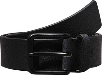 Calvin Klein Herren Gürtel Classic Casual Belt aus Leder, Schwarz (Black/Black), 100 cm