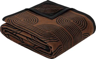 Ibena Wohndecke Sevilla Baumwollmischung braun/schwarz Gr&ouml;&szlig;e 150x200 cm