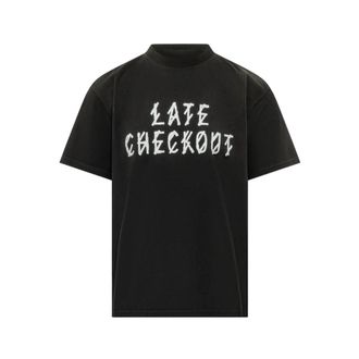 44 Label Group Rundhals-T-Shirt mit kurzen &Auml;rmeln - - Tops - Herren - Schwarzk - 2XL