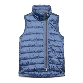 Fiorella Rubino Femme, Vestes, Bleu, Taille: 42 FR Veste sans manches l&eacute;g&egrave;re en duvet