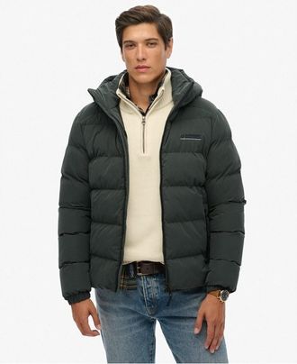 Superdry Veste matelass&eacute;e de sport en microfibre &agrave; capuche