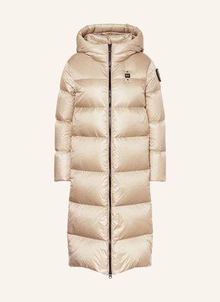 Blauer Daunenmantel Celia beige