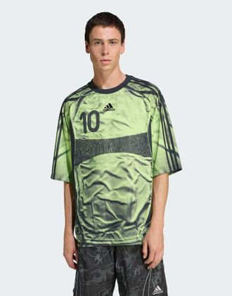 adidas Originals Adilenium season 4 Teamgeist - Maillot imprim&eacute; - Citron vert