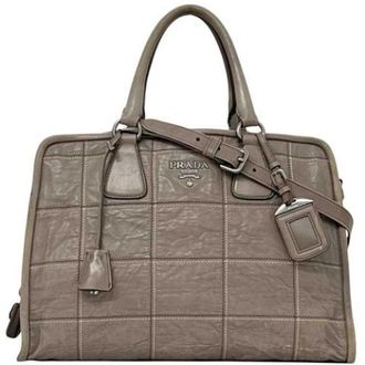 Prada Sac &agrave; main vintage Pre-owned - Femme - Pre-owned - Gris - Taille: ONE Size