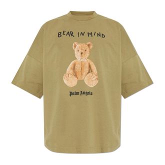 Palm Angels Bear in Mind Lockeres T-Shirt - - Tops - Herren - Gr&uuml;n - S