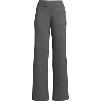 Lands End Starfish Jersey-Freizeithose mit weitem Bein, Damen, Größe:44-46 regular, Grau, Baumwoll-Mischung, by Lands End