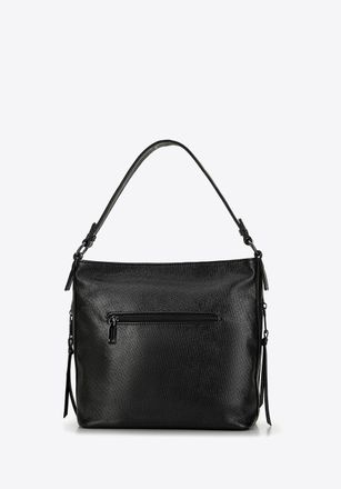 Wittchen Damenhandtasche, Tasche aus &Ouml;ko-Leder, gl&auml;nzend schwarz