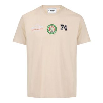 Iceberg Homme, Tops, Beige, Taille: S Bermuda Slim Fit en jersey de coton