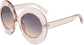 Generic Lunettes De Soleil Rondes À Grande Monture For Hommes Plage For For Les Déplacements En Plein Air(Orange)