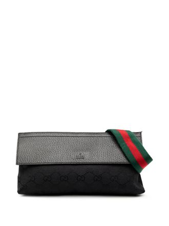 Gucci 2000-2015 GG Canvas Web crossbody bag - Schwarz