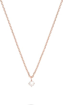 Tamaris Necklace - Halsketten mit funkelndem Anh&auml;nger aus Edelstahl - IP Ros&eacute;gold - Ankerkette verstellbar bis 43 cm - wasserfest & hautfreundlich