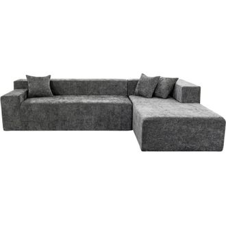 Habitat et Jardin Habitat Et Jardin - Canap&eacute; dangle compress&eacute; 4 places - Dimensions 270 x 175 x 60 cm - Tissu textur&eacute; 300g/m&sup2; - Confort haute densit&eacute; - Gris moderne