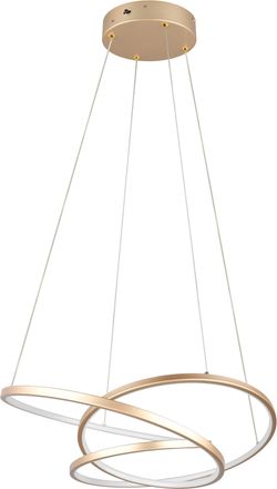 Trio Leuchten LED Pendelleuchte Darvin 349110179, Metall goldfarbig, inkl. 34 Watt LED, Lichtfarbe einstellbar, Switch Dimmer