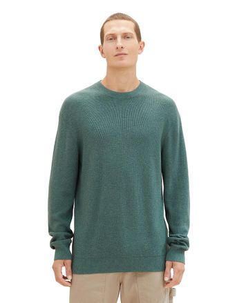 Tom Tailor Herren Cosy Basic Crewneck Strick-Pullover
