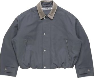 Acne Studios Bomberjacke mit Lederkragen - - Jackets - Herren - Grau - L