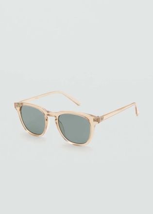 Mango Lunettes de soleil monture ronde ocre - Homme - Taille unique - MANGO MAN