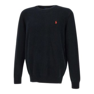 Polo Ralph Lauren Klassischer Schwarzer Baumwollpullover - - Knitwear - Herren - Schwarzk - 2XL