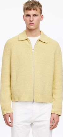 Arket Strickjacke Aus Baumwollmischung -Gelb