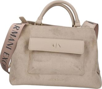 A|X Armani Exchange Femme, Sacs, Beige, Taille: ONE Size Fabric Shopper Bag