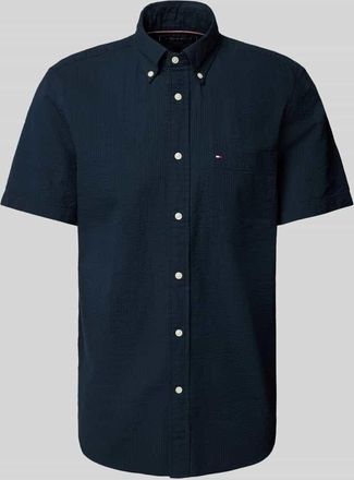 Tommy Hilfiger Regular Fit Kurzarmhemd aus Seersucker-Baumwolle