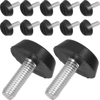 SOLUSTRE 20 St&uuml;ck Schraubbare Stuhlh&ouml;henversteller mit Filzgleitern Verstellbare M&ouml;belf&uuml;&szlig;e aus Verschlei&szlig;festem Material Bodenschoner f&uuml;r Hartholzb&ouml;den rutschf