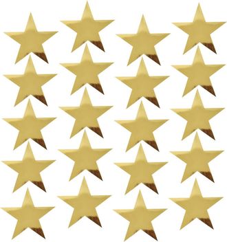 Soimiss 25 St&uuml;ck Papiersterne Dekoration Pentagramm 28cm Gold Papierstern Ausschnitte Party und Hochzeitsdeko Foto Requisite