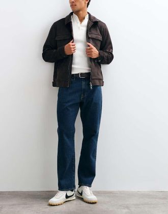 Abercrombie & Fitch Stretch-Straight-Jeans in indigoblauer Waschung