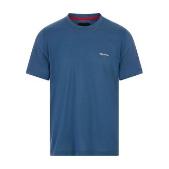 Kiton Homme, Tops, Bleu, Taille: XL Logo T-Shirt