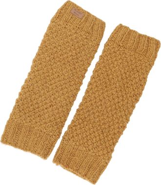 Guru Shop Wollstulpen mit Perlmuster, Strickstulpen aus Nepal, Beinstulpen - Mustard, Herren/Damen, Synthetisch