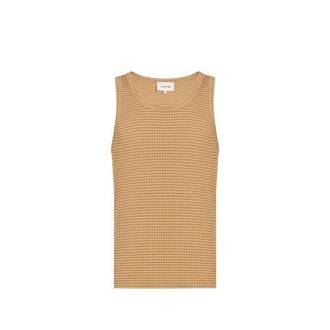 Saison 1865 FANK Tanktop aus gerippter Baumwolle - Beige