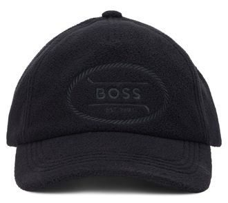 HUGO BOSS Mens Cap With Curved Visor Black Polyester Hat