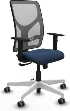 Piqueras y Crespo Computerstuhl, blau, mit 1D-Armlehnen, h&ouml;henverstellbare Lendenwirbelst&uuml;tze, ausgestattet mit 3 Positionen und Schneideschaum, mit Rollen von 65 mm, P