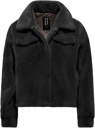 Bomboogie Femme, Vestes, Noir, Taille: 36 FR Veste en fausse fourrure effet lapin