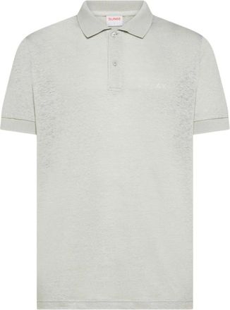 Sun 68 Homme, Tops, Gris, Taille: XL Polo Jersey Linen S/S