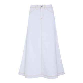 Bitte Kai Rand Langer Denimrock - - Skirts - Damen - Wei&szlig; - XS