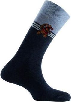 Kindy Mi-chaussettes jersey Teckel plac&eacute; coton Fabrication fran&ccedil;aise