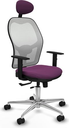 Piqueras y Crespo Schreibtischstuhl Home Office Jorquera mit 1D-Armen, h&ouml;henverstellbarer Lendenwirbelst&uuml;tze und festem Kopfteil, ausgestattet mit Syncro/Traslack und i