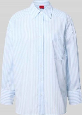 HUGO BOSS Oversized Hemdbluse aus reiner Baumwolle Modell EUSTYNA