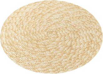 BESPORTBLE Gewebtes Platzset aus Runde Isolierende Topfunterlage Hitzebest&auml;ndiges K&uuml;chentischset Gelb 36cm Dekorative Geschirrmatte f&uuml;r Haushalt und Esstisch