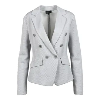 Emporio Armani Femme, Vestes, Gris, Taille: 40 FR Veste Élégante en Polyester