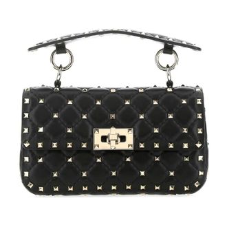 Valentino Garavani Small Nappa Rockstud Spike Bag - - Bags - Damen - Schwarzk - ONE SIZE