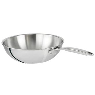 Cristel Wok32Cpfsk Wok 32 Cm Inox Castel Pro Sans Couvercle