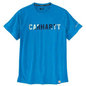 Carhartt Work in Progress Bekleidung Logo T-Shirt hellblau Hellblau XL